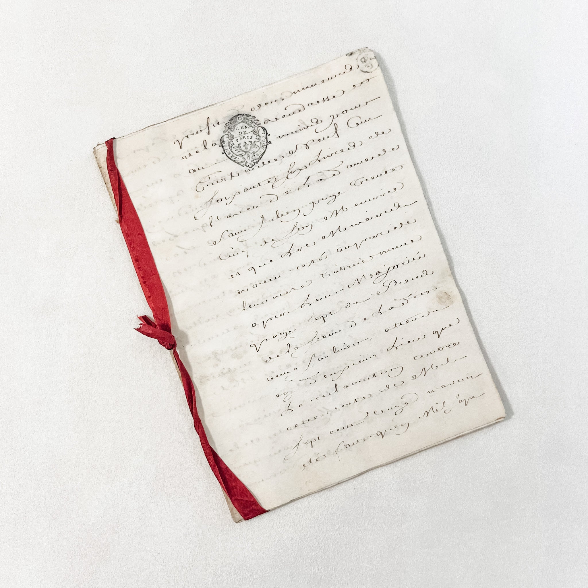 Antique French Calligraphy Document – The Styling Source